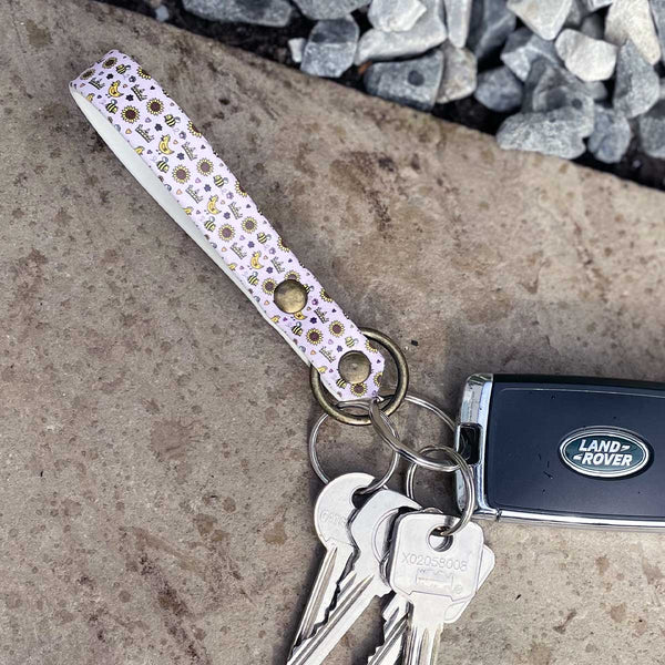 Waterproof, Easy Carry Patterned Key Loops, Key Rings Made in the UK ...